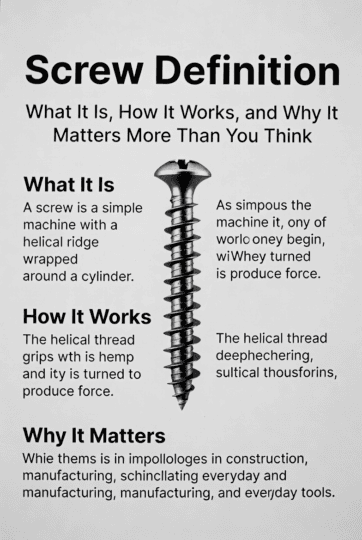 Screw Definition: What It Is, How It Works, And Why It Matters More ...