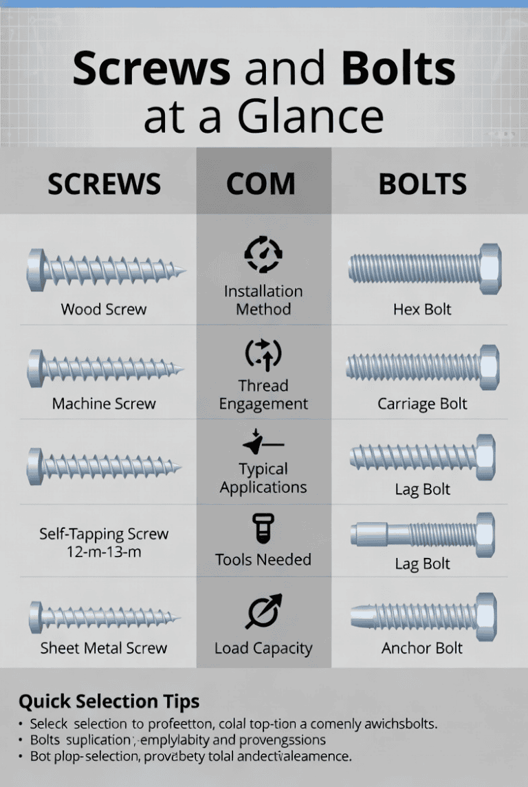 Screws And Bolts: The Complete Guide To Types, Differences, Grades, And ...